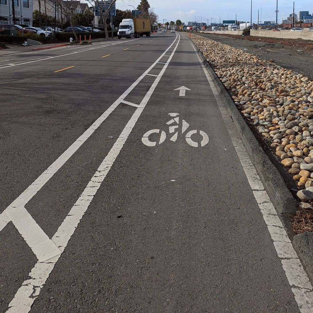 New Protected Bike Lane in Oakland